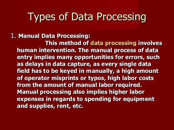 Manual And Automatic Data Processing Examples At Kai Chuter Blog
