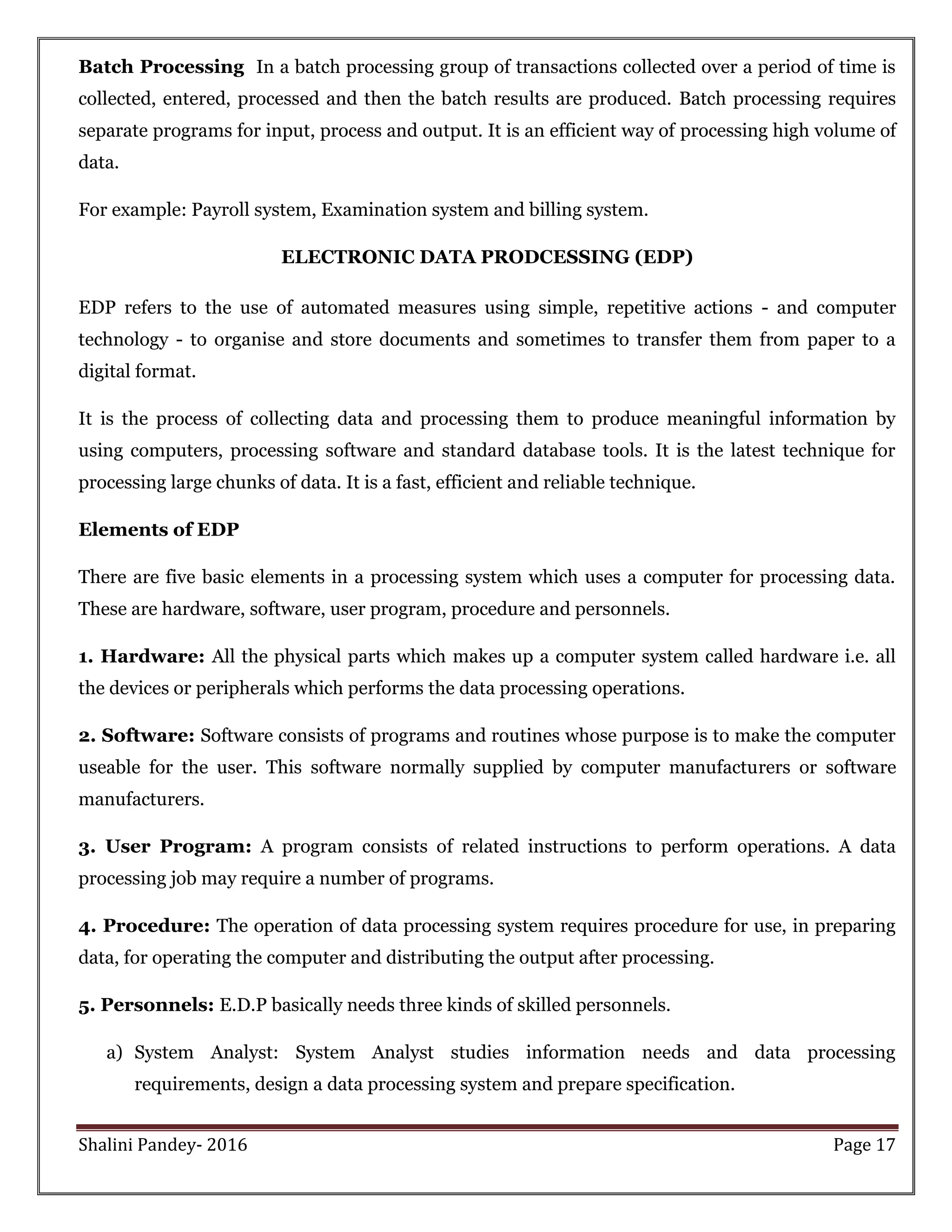 Data processing | PDF