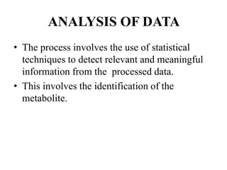 Data handling metabolomics | PPTX