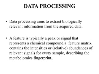 Data handling metabolomics | PPT