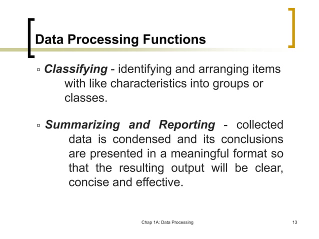 Data Processing.ppt | Databases | Computer Software and Applications