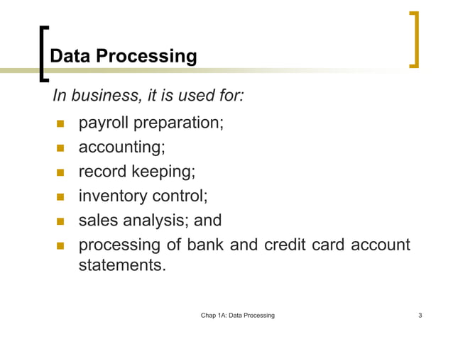 Data Processing.ppt | Databases | Computer Software and Applications