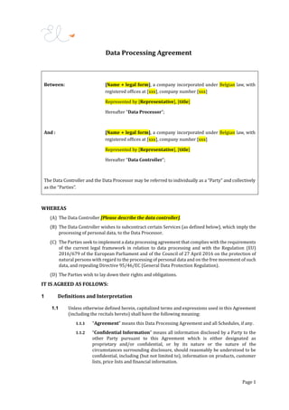Data processing agreement | PDF
