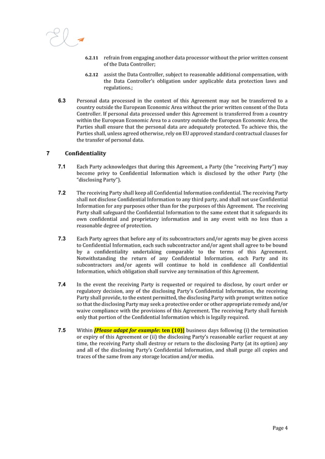 Data processing agreement | PDF