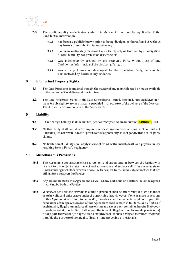 Data processing agreement | PDF