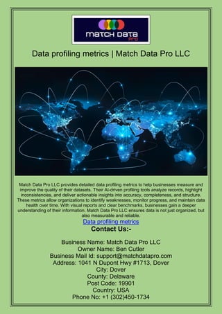 Data profiling metrics | Match Data Pro LLC .pdf