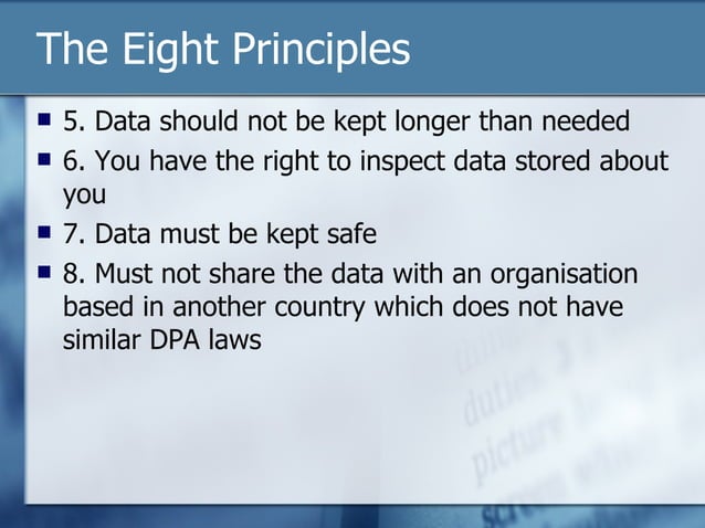 Data Protection Act | PPT