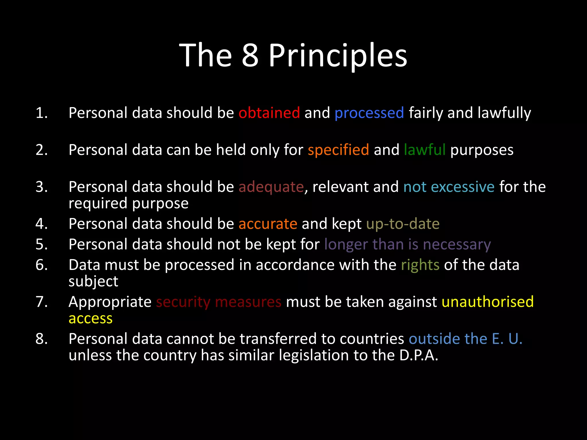 Remember Data Protection Act (DPA) | PPTX