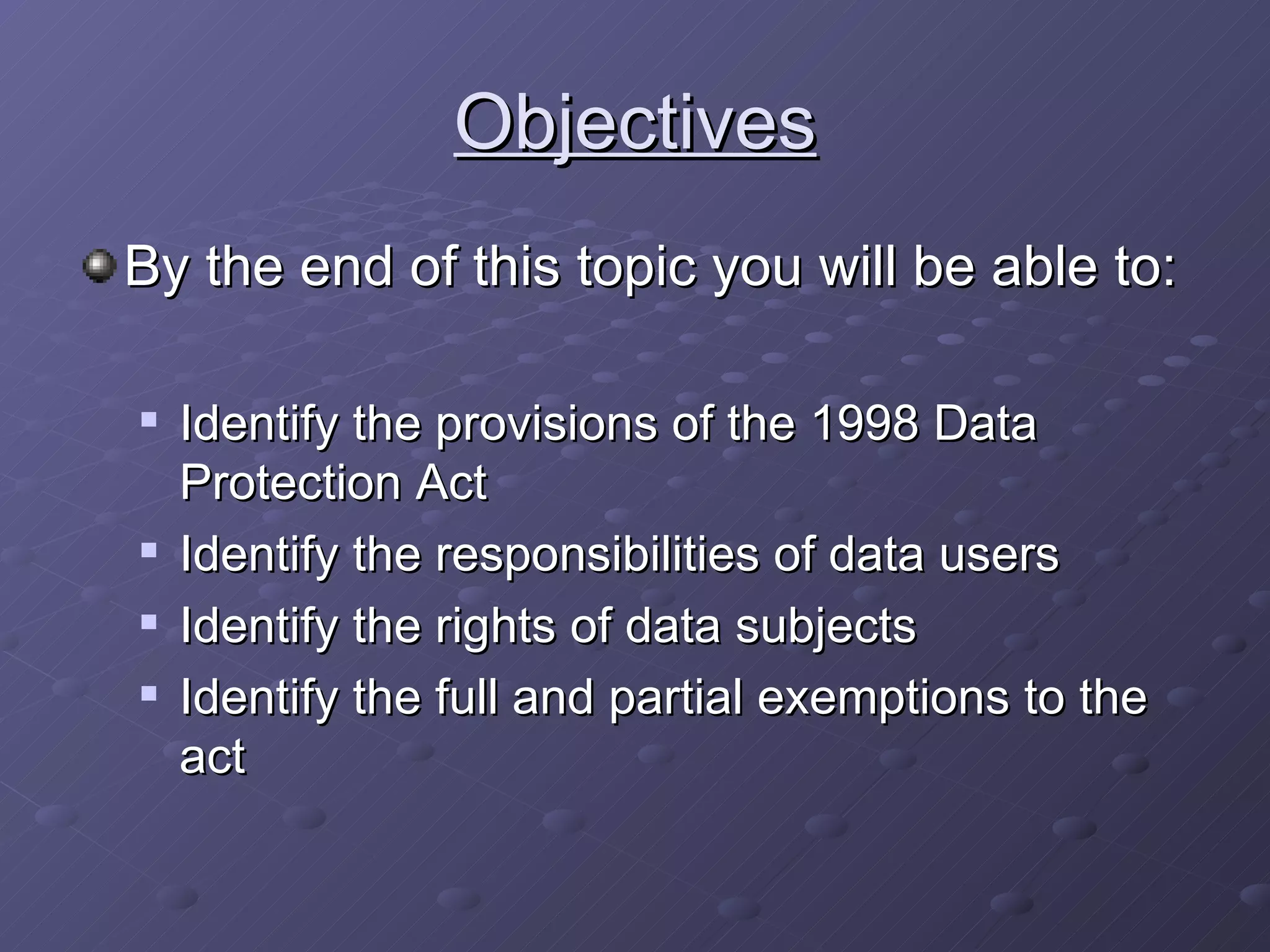 Data Protection Act | PPT