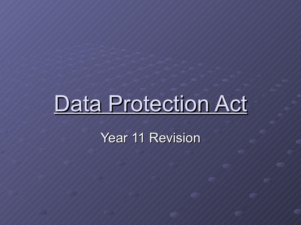 Data Protection Act