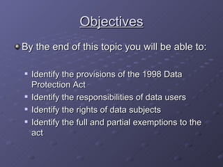 Data Protection Act | PPT