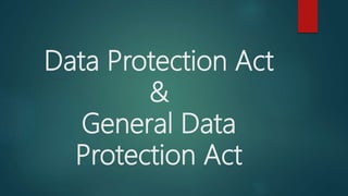 DPA and GDPR | PPTX | Internet | Computing
