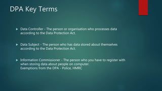DPA and GDPR | PPTX | Internet | Computing