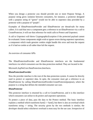 Data protection api's in asp dot net | PDF