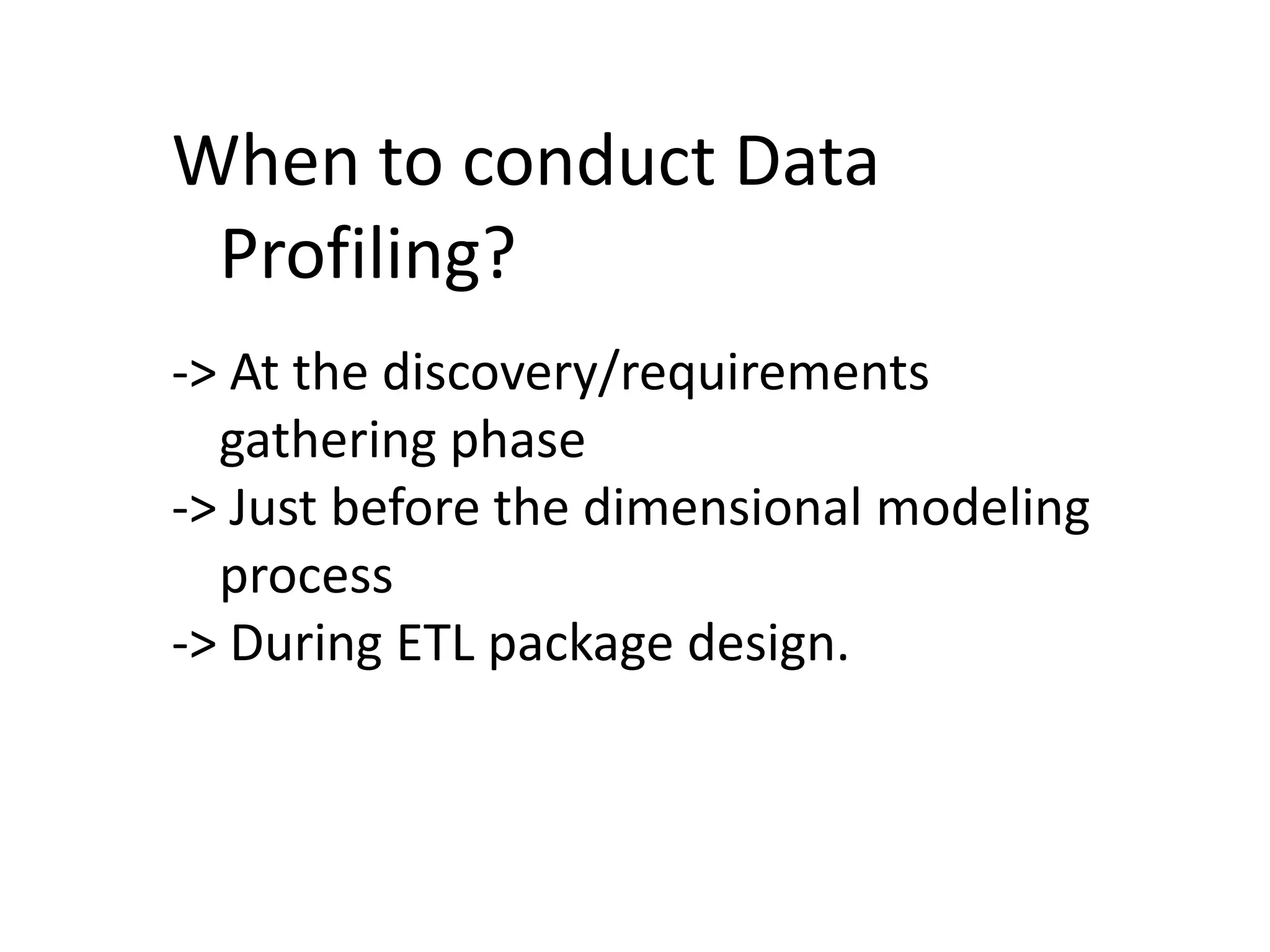Data quality and data profiling | PPTX