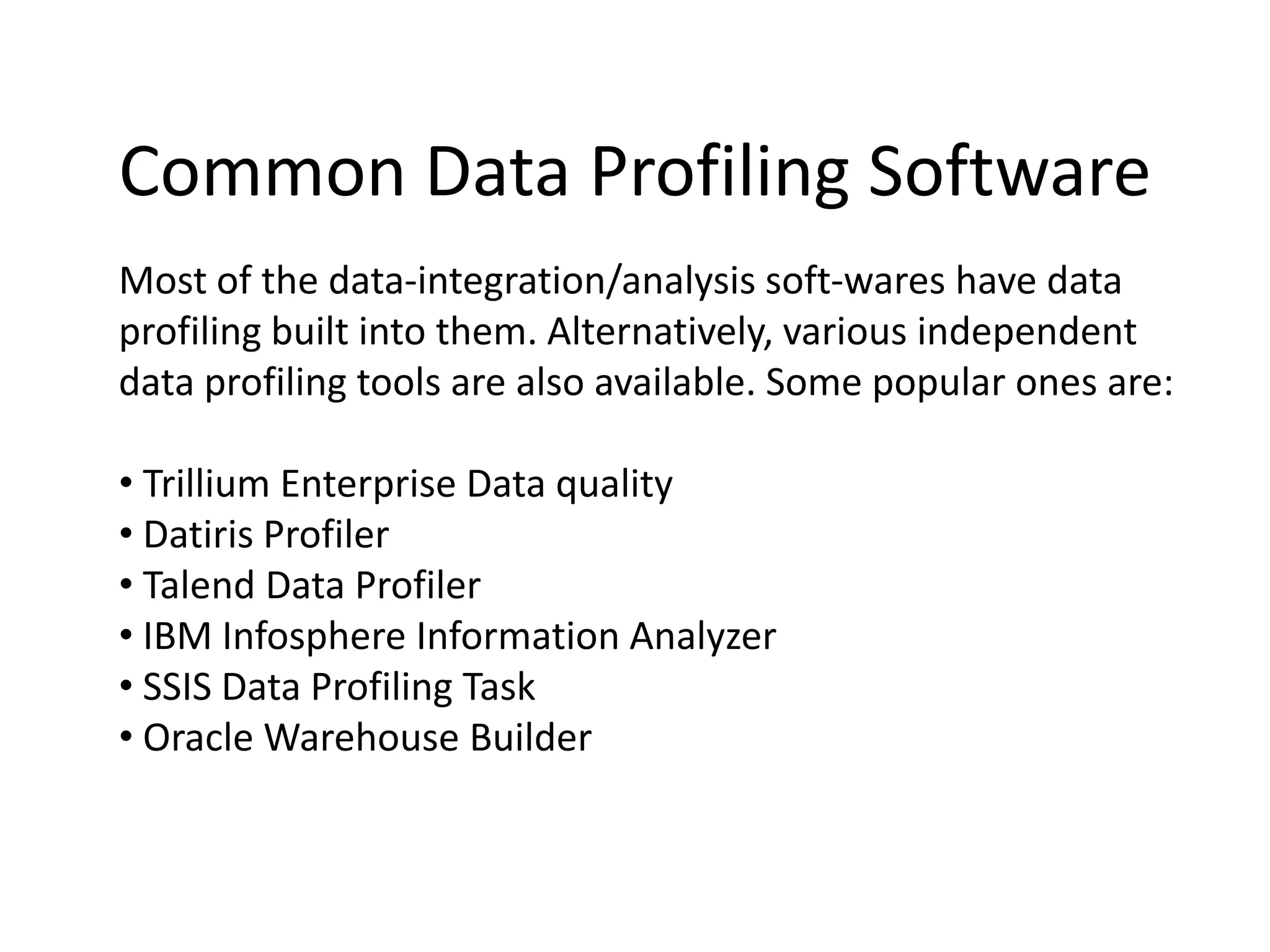 Data quality and data profiling | PPTX