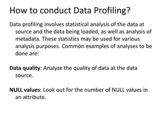 Data quality and data profiling | PPTX