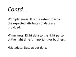 Data quality and data profiling | PPTX