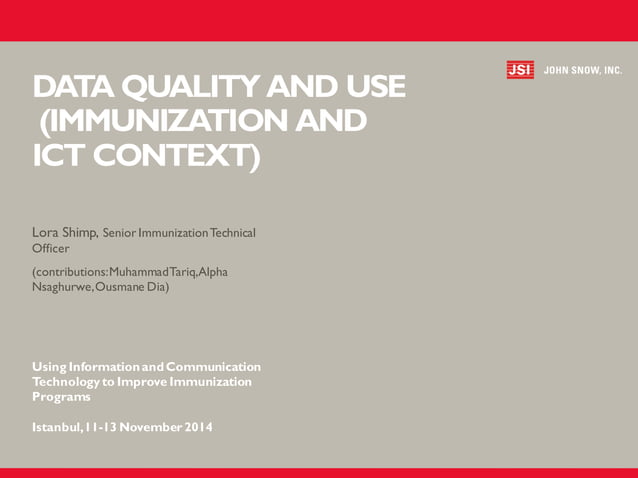 Data quality and use (immunization and ict context) (4) | PPT