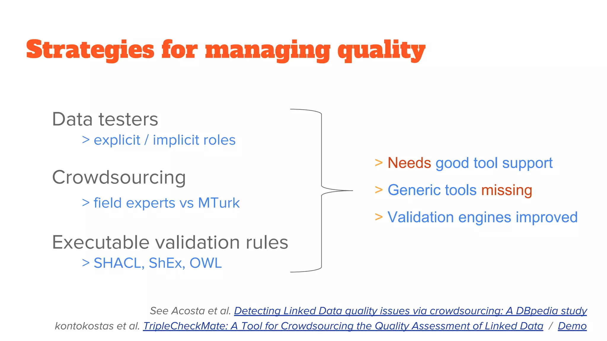 RDF Data Quality Assessment - connecting the pieces | PDF