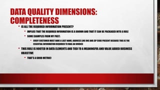 Data Quality Dashboards | PPTX