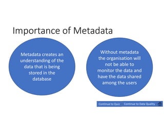 Data Quality & Metadata | PPT | Free Download