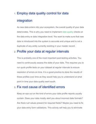 Data quality testing – a quick checklist to measure and improve data ...