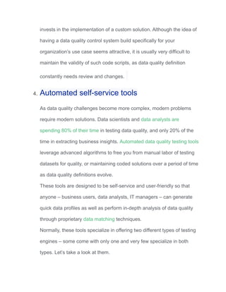 Data quality testing – a quick checklist to measure and improve data ...