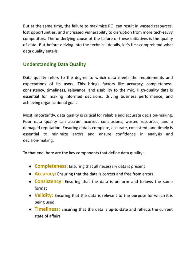 Data Quality: The Cornerstone Of High-Yield Technology Investments | PDF | Databases | Computer ...