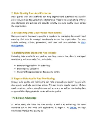 Data Quality: The Cornerstone Of High-Yield Technology Investments | PDF | Databases | Computer ...