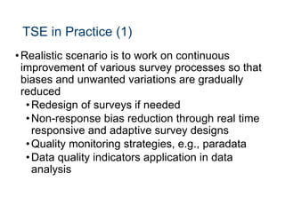 Data quality: total survey error | PPTX