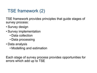 Data quality: total survey error | PPTX