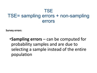 Data quality: total survey error | PPTX