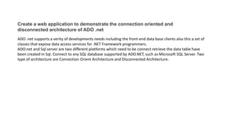 DataReader and DataAdapter using C# code.pptx