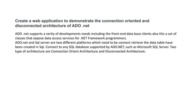 DataReader and DataAdapter using C# code.pptx