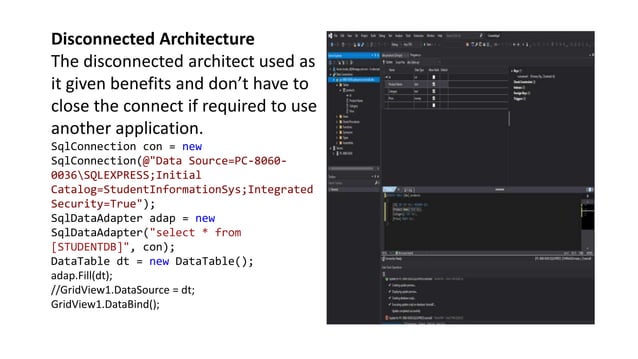 Datareader And Dataadapter Using C Codepptx