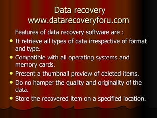 Data recovery | PPT