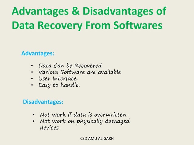 Data recovery | PPTX