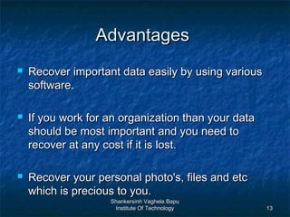 Data recovery | PPT