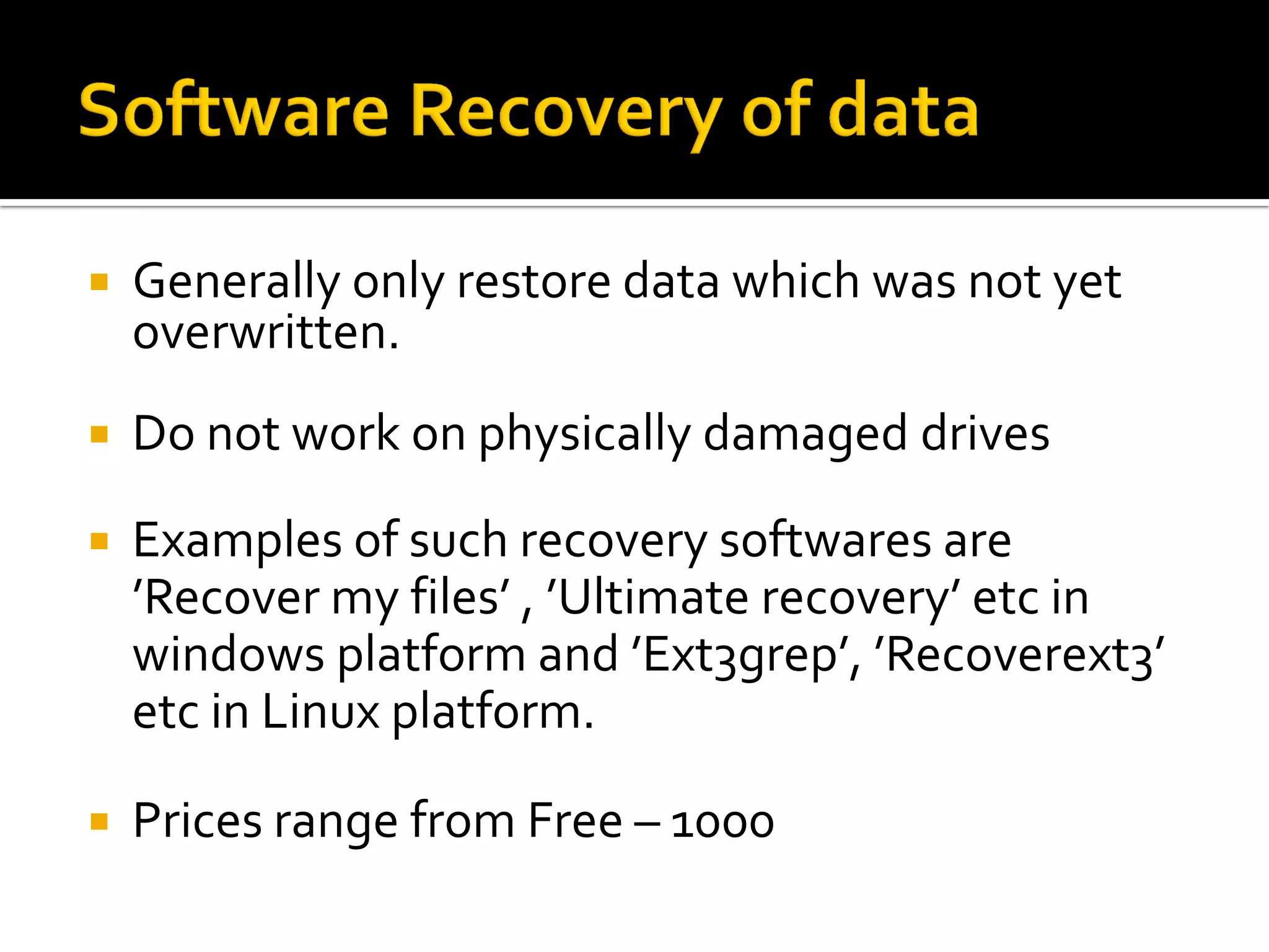 Data recovery | PDF