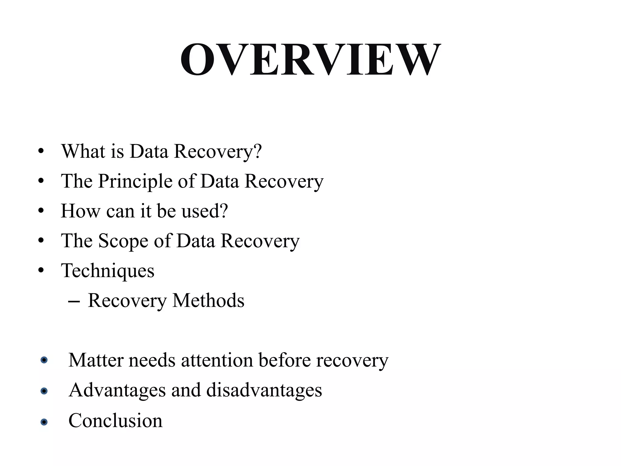 Data recovery power point | PPTX