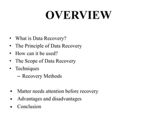 Data recovery power point | PPTX