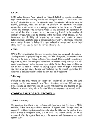 Data recovery report | DOCX
