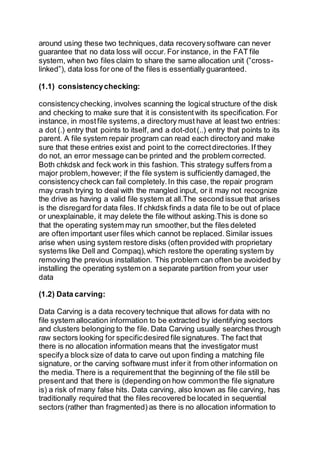 Data recovery report | DOCX