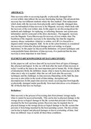 Data recovery report | DOCX