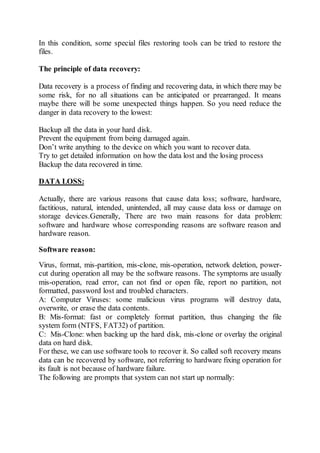 Data recovery report | DOCX