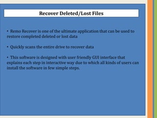 Data Recovery Software | PPT