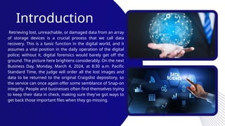 Data Recovery techniques explained with examples | PPT