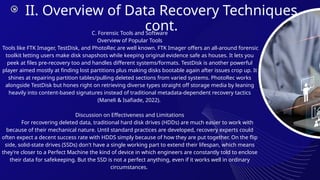 Data Recovery techniques explained with examples | PPT