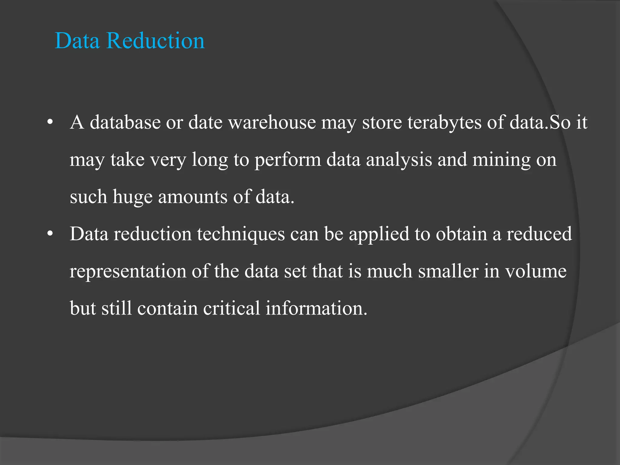 Data reduction | PPTX